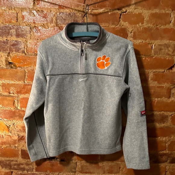 Nike | Shirts & Tops | Grey Nike 4 Zip Fleece With Embroidered Clemson ...